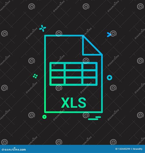 xls file file extension file format icon vector design editorial stock