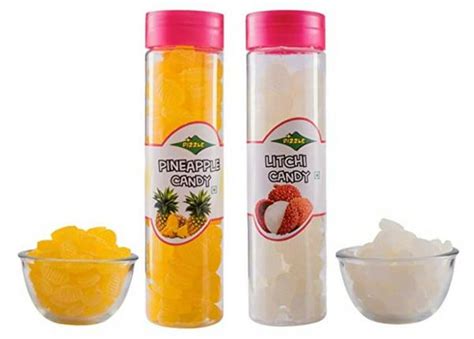 Dizzle Pineapple Candy 220g And Litchi Candy 220g Combo Jiomart