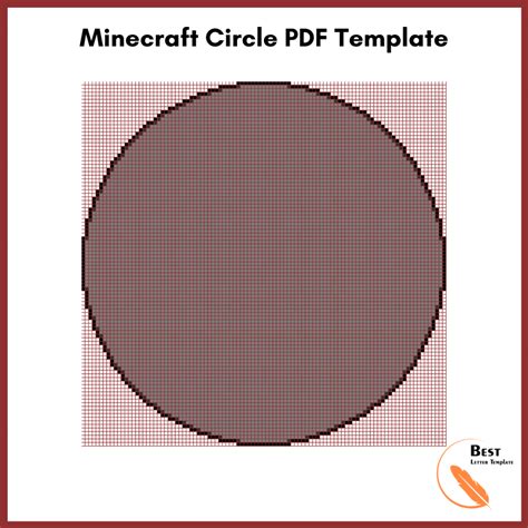 Printable Minecraft Circle Template Chart Diagram