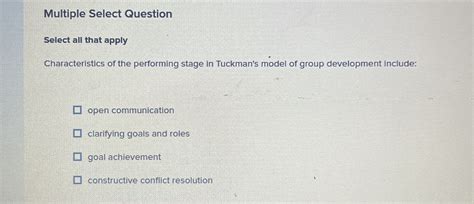Get Answer Multiple Select Question Select All That Apply