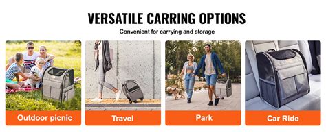 Vevor Rolling Pet Carrier Backpack With Removable Wheels For Under
