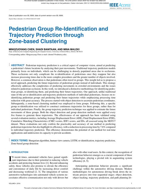 Pdf Pedestrian Group Re Identification And Trajectory Prediction