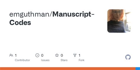 Github Emguthman Manuscript Codes