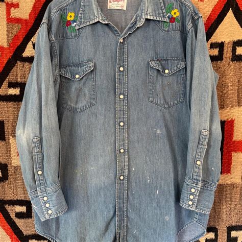 Pearl Snap Button Up Men Etsy