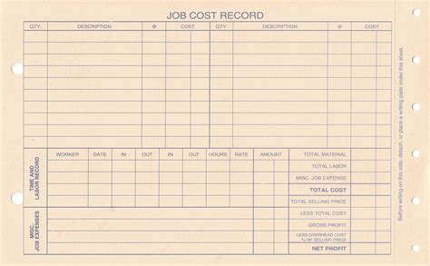 Carbonless Work Orders