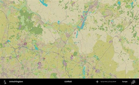 Lichfield United Kingdom Openstreetmap Humanitarian Stock