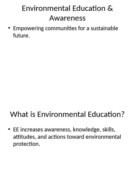 Environmental Education For Sustainability Pdf