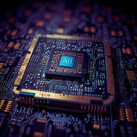Ai Powered Microchip Revolutionizing Computing Stock Illustration