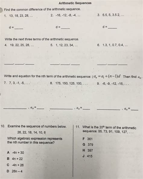 Arithmetic Sequences Wed 1112023 Leticia Rivera Library Formative