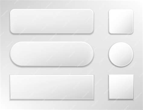Premium Vector Set Of Various Gray Glossy Web Buttonsvector Illustration Isolated On White