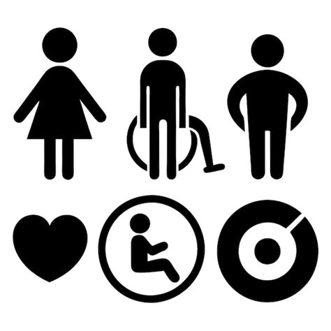 Accessible World Icons Disability And Inclusion Vector Illustration