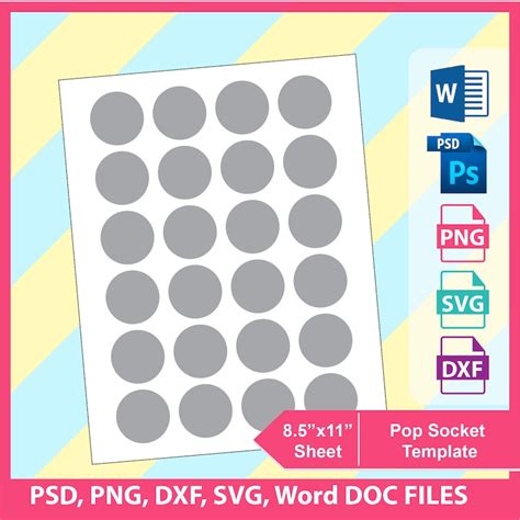 Printable Popsocket Template Printable Word Searches