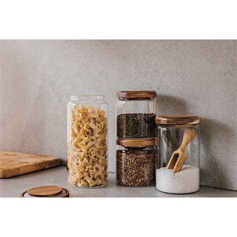 Glass Jar With Acacia Wood Lid 32 Oz