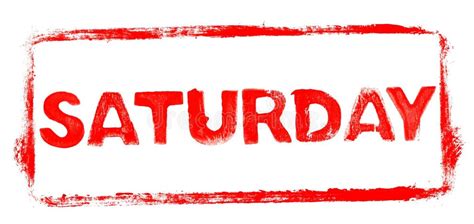 Red Stencil Frame Saturday Banner Stock Illustration Illustration Of
