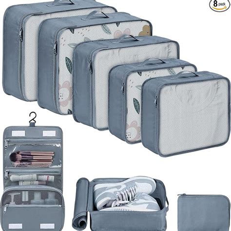 Dimj Packing Cubes 8 Pcs Golf Equipment Clubs Balls Bags