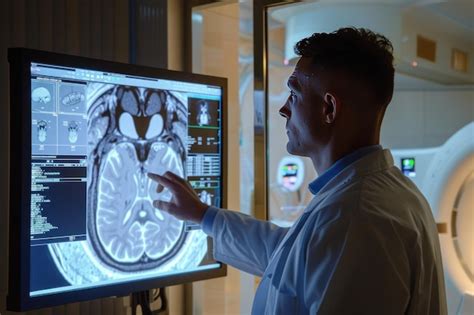 Premium Photo Neurologist Analyzing Mri Brain Scan
