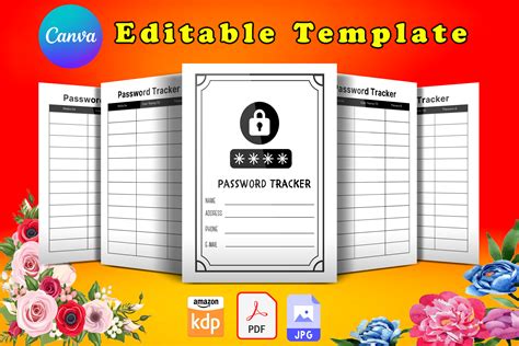 Password Tracker Canva Template Graphic By Wow Art · Creative Fabrica