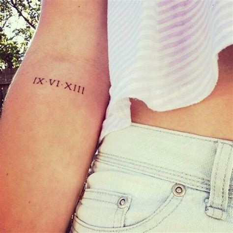 Roman Numerals Tat Roman Numeral Tattoo Arm Cursive Tattoos Elbow