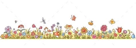 Flower Bottom Border Clip Art