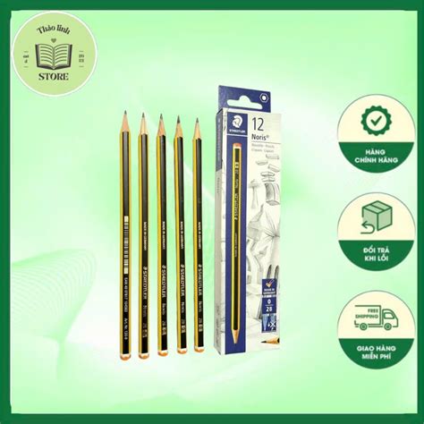 Hộp 12 Bút Chì Đức 2b Staedtler Noris Cao Cấp Tặng Kèm Gọt Chì Chuyên