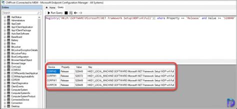 Easily Find Dot Net Version Using Sccm Cmpivot Query