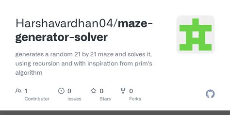 GitHub Harshavardhan Maze Generator Solver Generates A Random By Maze And Solves It