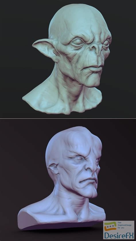 Download Alien Head Sculpt 1 2 3d Print Desirefxcom