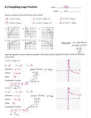 Mastering Logarithmic Functions: Graphing Practice Exercises | Course Hero