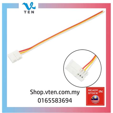 Cod 🔥🇲🇾promo 🔥3pin 8mm Cable Solderless Led Strip Light Connector For