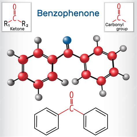 Premium Vector Benzophenone Diphenyl Ketone Molecule Structural