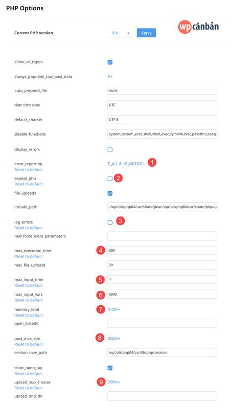 Hướng Dẫn Nâng Cấp Php 84 Cho Wordpress Wp Căn Bản