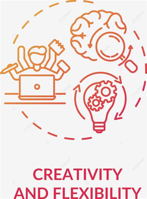 Creativity And Flexibility Concept Icon Circle General Icon Vector