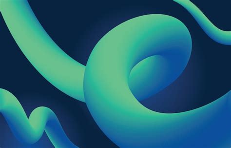 Blue Green Combo Fluid Flow Premium Vector