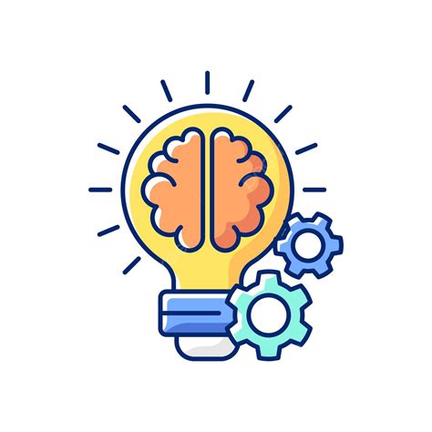 Idea Generation Rgb Color Icon Items Bulb Inspiration Vector Items