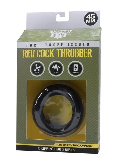 Fort Troff Rev Cock Throbber Black Flexing Vibrating Cock Ring With 10 Settings And Remote Control