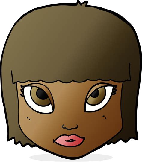 Cartoon Female Face 12267871 Vector Art At Vecteezy