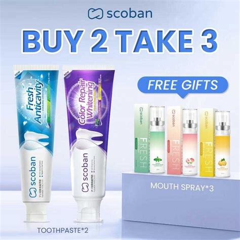 [fda Approved] Scoban Teeth Whitening Toothpaste Hyaluronic Acid Dual
