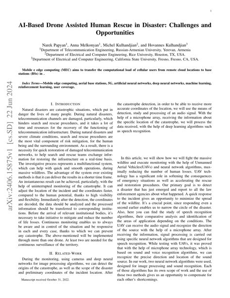 Pdf Ai Based Drone Assisted Human Rescue In Disaster Environments
