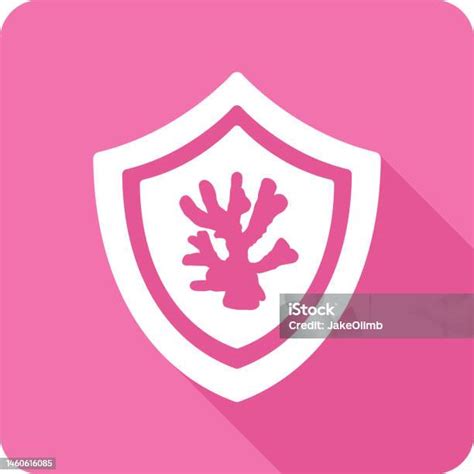 Shield Coral Icon Silhouette 1 Stock Illustration Download Image Now