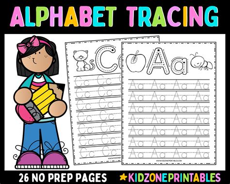 Buy Alphabet Tracing Worksheets Printable Instant Download Letters