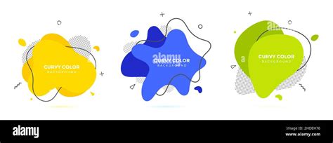 Modern Liquid Irregular Amoeba Blob Shape Abstract Elements Graphic