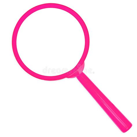 Pink Toy Magnifying Glass Stock Illustration Illustration Of
