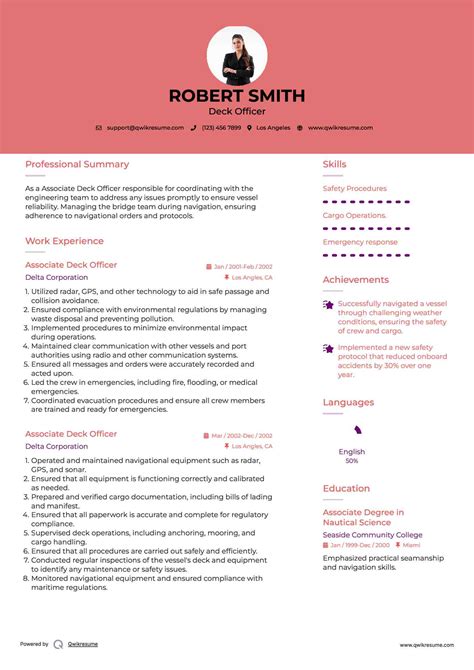 10 Deck Officer Resume Samples And Templates For 2025
