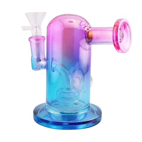 Sunset Fade Mini Glass Water Pipe Pink And Blue Bobo