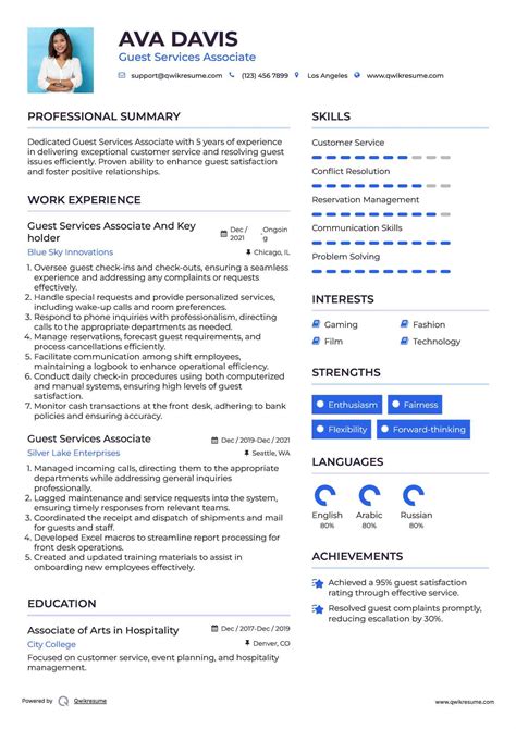 10 Guest Services Associate Resume Samples And Templates For 2025