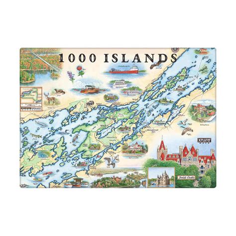 1000 Islands Map Magnets Xplorer Maps