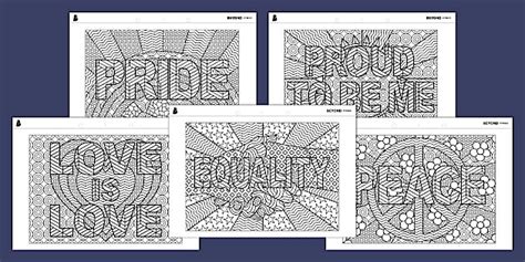 Beyond Cymru Pride Mindfulness Colouring Sheets Twinkl