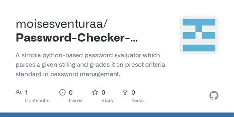 Password Checker Basic Passwordchkrpy At Main · Moisesventuraapassword Checker Basic · Github