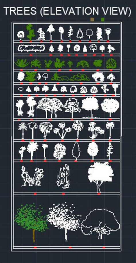 Autocad Template Package Trees People Etsy
