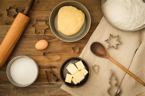Premium Photo Basic Baking Ingredients